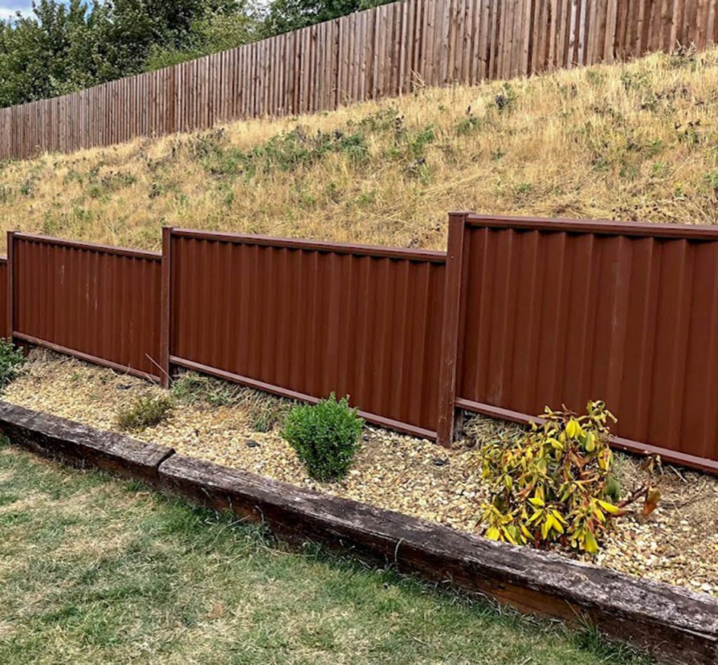 7.7ft-2.35M Wide Colourfence Maintenance Free 25YR Guarantee Brown 1.8m ...