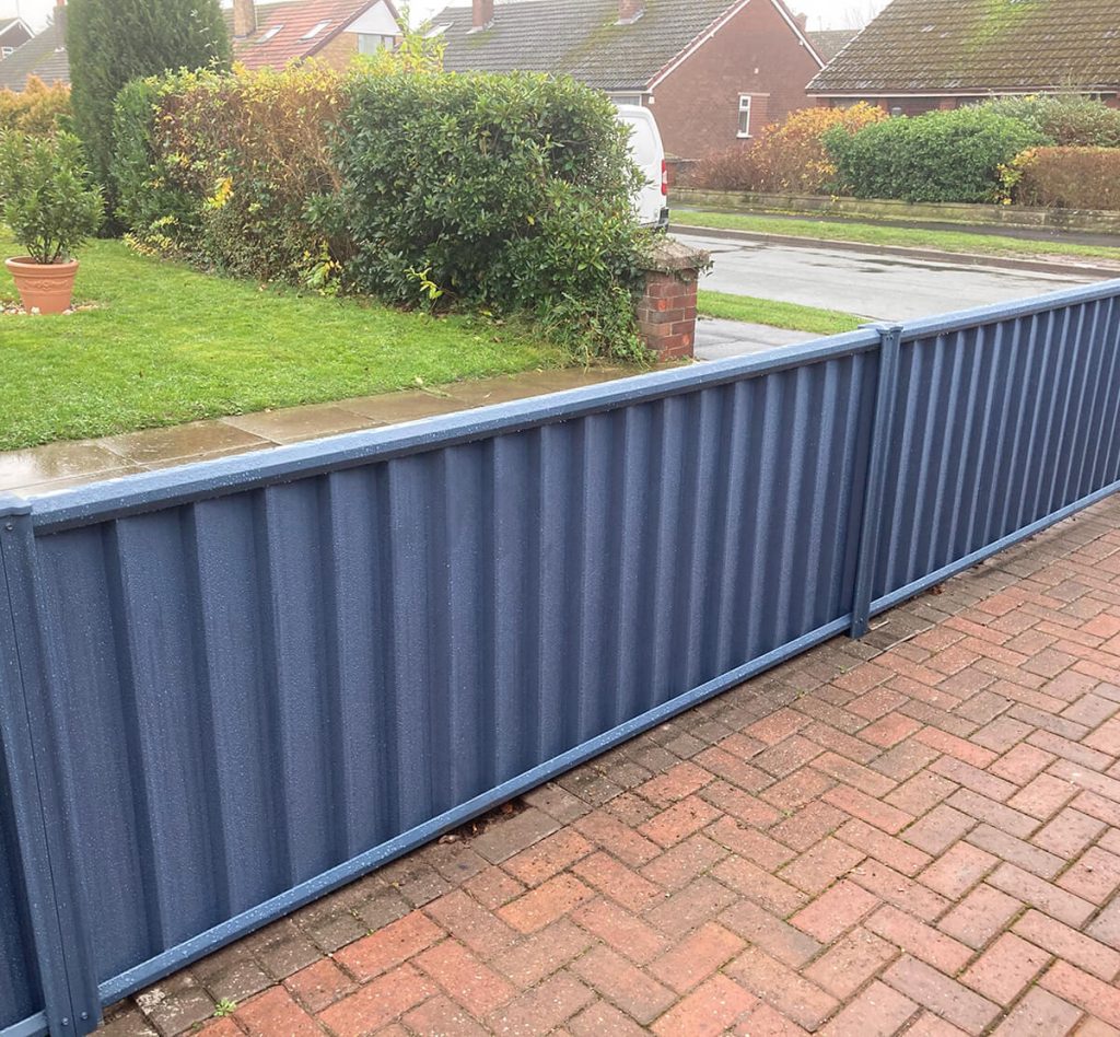 7.7ft-2.35M Wide Colourfence Maintenance Free 25YR Guarantee Blue 1.8m ...