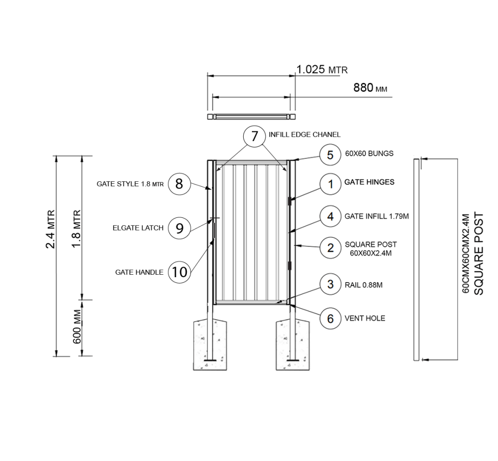 ColourFence Gate in Plain Brown | ColourFence Gates