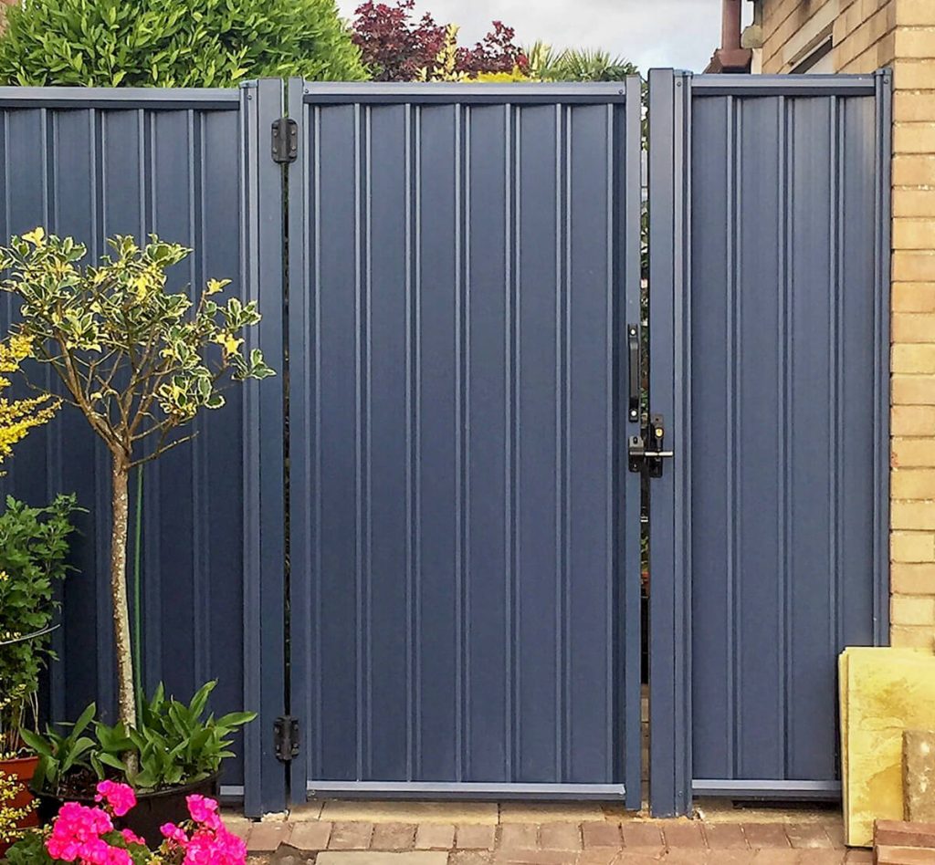 ColourFence Gate in Plain Blue | ColourFence Gate